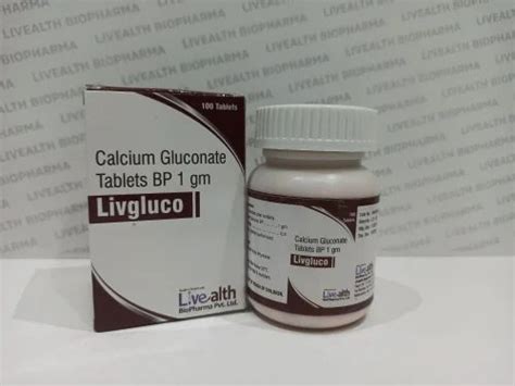 Calcium Gluconate Tablets Bp 1 Gm Packaging Type Jar Packaging Size