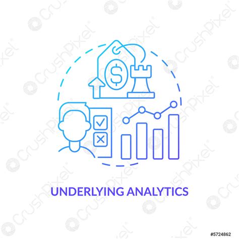 Underlying Analytics Blue Gradient Concept Icon Stock Vector 5724862