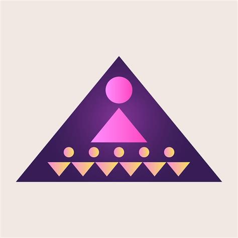 Premium Vector Abstract Triangle Cone Icon Element Gradient Texture