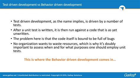 Test Driven Development Vs Behavior Driven Development Ppt