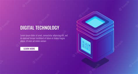 Free Vector Isometric Server Room Personal Data Protection Concept Big Data Processing