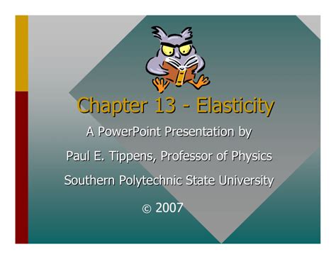 Elasticity Statics Unit 5