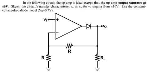Solved In The Following Circuit The Op Is Ideal Except Chegg Com