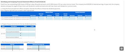Solved Identifying And Analyzing Financial Statement Effects Chegg