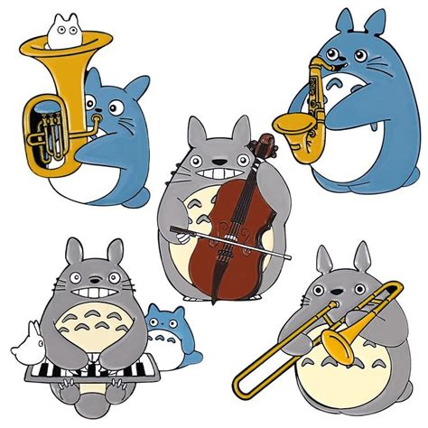 My Neighbor Totoro Musical Set Of 5 Enamel Pin Distinct Pins