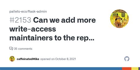 Can We Add More Write Access Maintainers To The Repo To Keep Updates