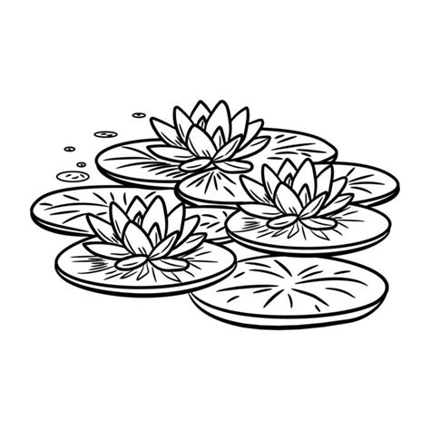 Lily Pad Outline Vector Art Icons And Graphics For Free Download