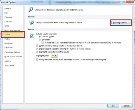 How Do I Rebuild The Search Index In Microsoft Outlook Trucell