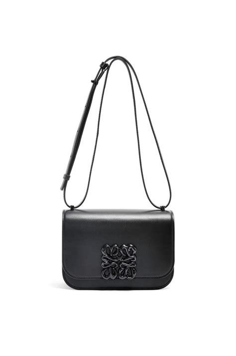 Small Goya Bag In Silk Calfskin Black Loewe
