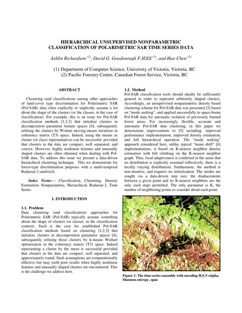 Pdf Hierarchical Unsupervised Nonparametric Classification Of Polarimetric Sar Time Series Data