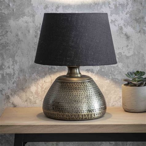 Hammered Brass Table Lamp By All Things Brighton Beautiful