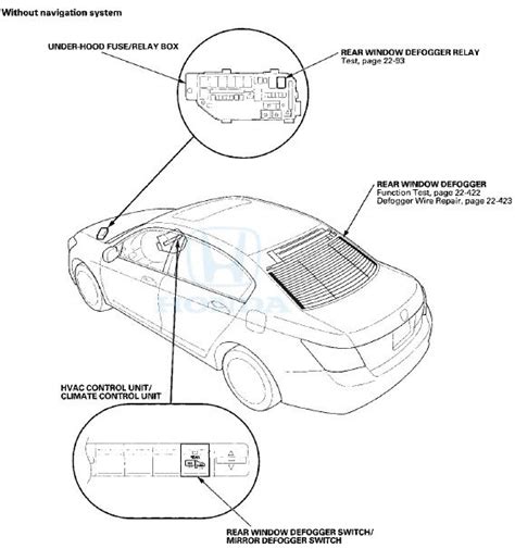 Honda Accord Component Location Index Rear Window Defogger Body