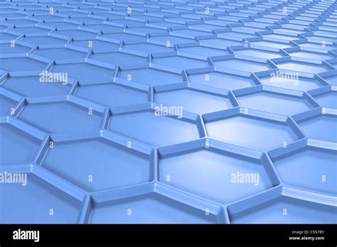 Blue Hexagonal Structure Stock Photo Alamy