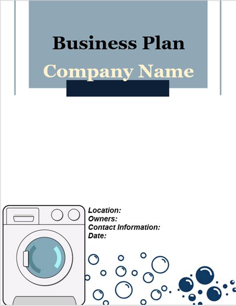 Laundromat Business Plan Template Sample Page Honest Business Plans