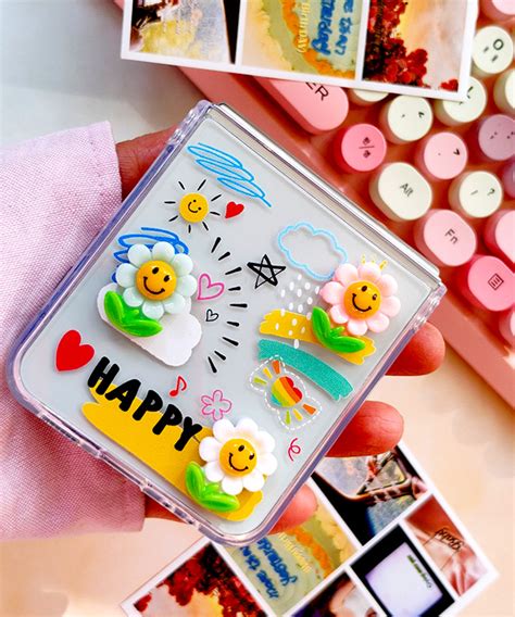 갤럭시z플립 5 6데이지 피규어 다꾸 젤리케이스 투명 범퍼 젤리 커플템 우정템 갤럭시 제트플립5 지플립5 Z플립5 폰케이스 다꾸감성 귀여운 꽃 케이스 에이블리