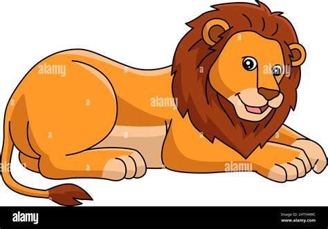 Illustration du dessin animé coloré du Lion Cartoon Image Vectorielle