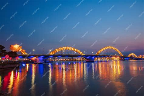 Premium Photo Dragon Bridge In Danang Vietnam February 22 2019 Dragon Bridge Is One Of