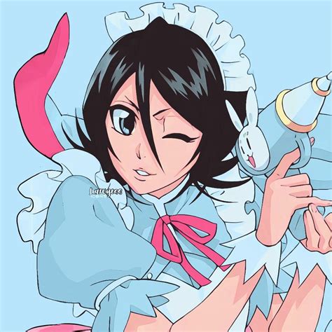 Rukia Kuchiki Maid Personajes De Anime Personajes De Bleach Dibujos