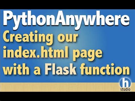 9 Creating Index Page With Flask YouTube