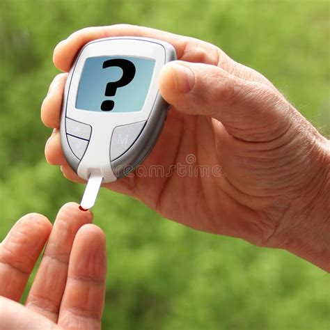 Male Hands Closeup A Man Does A Nature Test With A Glucometer Medical
