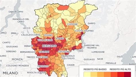 Dove vivono i più ricchi in Bergamasca La mappa dei redditi in tutti i
