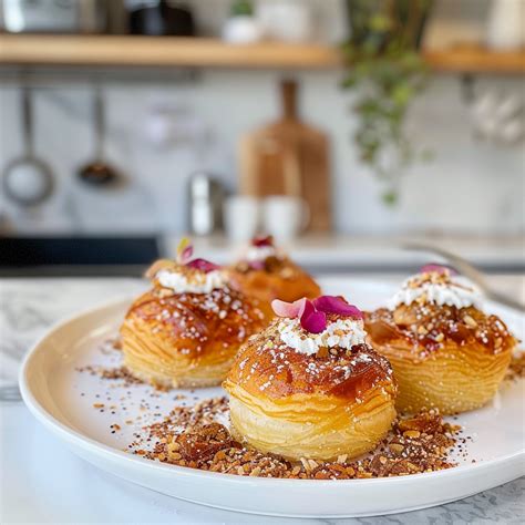 Mini Kunafa Cream Puffs
