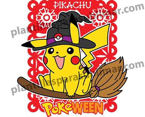 Pikachu Pokeween Vector Png Plantillas Para Sublimar
