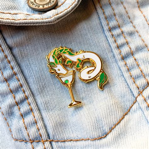 Dragon X Martini Enamel Pin Cocktail Critters