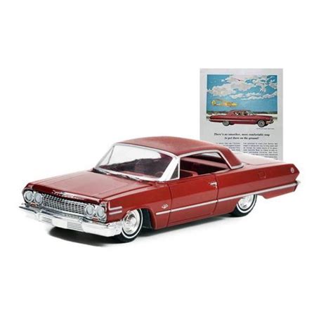 Miniatura Carro Chevrolet Impala Sport Coupe 1963 Vintage AD Cars