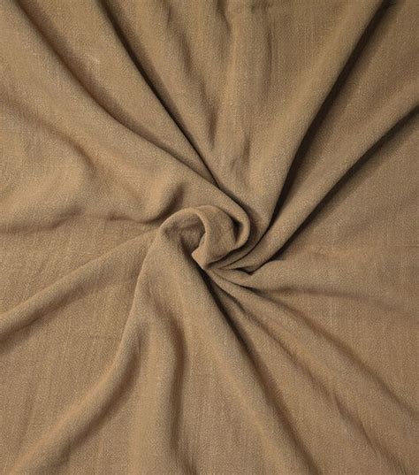 Light Brown Slub Linen Rayon Blend Fabric Joann