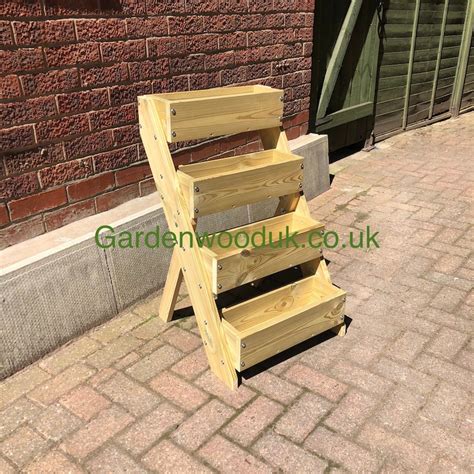 Freestanding Tiered Planters For Herbsflowersstrawberries 2 Etsy
