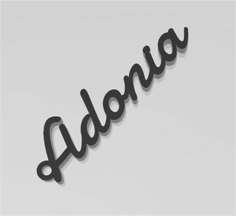 Stl File Key Holder First Name Female Adonia 🔑・3d Printable Model To