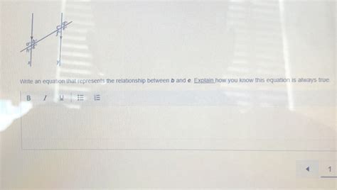 Solved Write An Equation That Represents The Relationship Between B