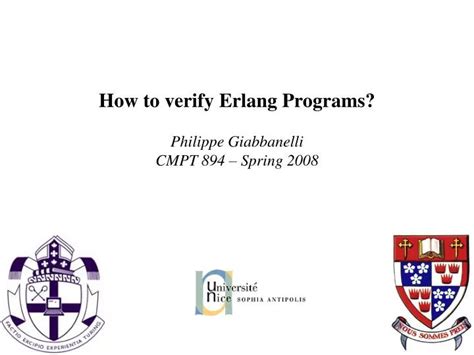 Ppt How To Verify Erlang Programs Powerpoint Presentation Free