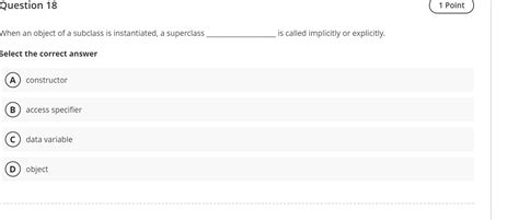 solved question 15 1 point the protected modifier enables