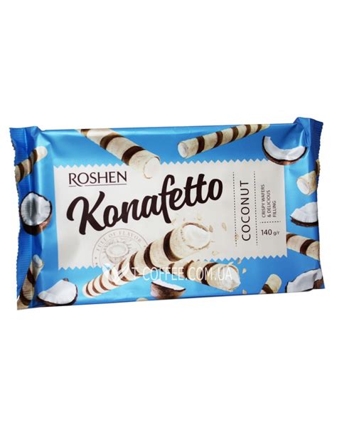 Вафельные трубочки ROSHEN Konafetto Coconut Кокос 140 г - в интернет ...