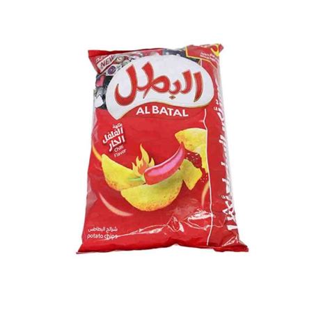 البطل شرائح البطاطس بنكهة الفلفل الحار 190 جرام