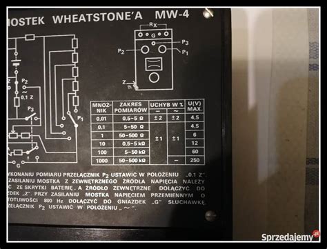 Techniczny Mostek Wheatstonea Mw 4 Dąbrowa Górnicza Sprzedajemypl