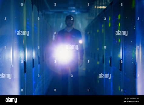 Server Room Dark Hi Res Stock Photography And Images Alamy