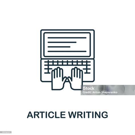 기사 디지털 마케팅 컬렉션에서 아이콘 작성 간단한 줄 요소 기사 템플릿 웹 디자인 및 인포 그래픽에 대한 기호 작성 그래픽