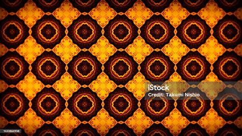 An Image In Which Patterns Repeat Like A Mandala Or Kaleidoscope Stock