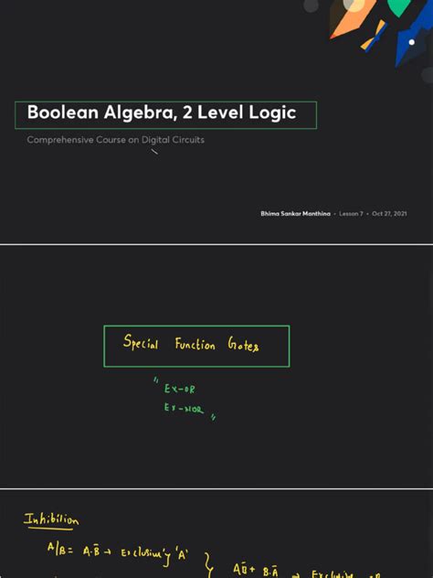 Boolean Algebra 2 Level Logic With Anno Pdf