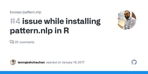 issue while installing pattern nlp in r · issue 4 · bnosac pattern nlp