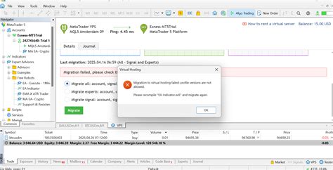 Migration To Virtual Hosting Failed Profile Version Are Not Allowed On Mt5 Mt5 General