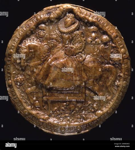 Great Seal Of Elizabeth I Description Obverse Front Of The Great