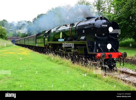 Sir Archibald Sinclair A Battle Of Britain Class Locomotive Pulling A