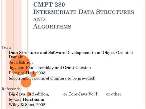 Ppt Cmpt Intermediate Data Structures And Algorithms Powerpoint