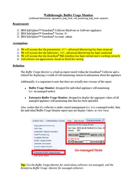 Buffer Usage Monitor Walkthrough Pdf Databases Parsing