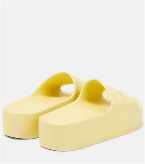 Balenciaga Logo Rubber Slides Balenciaga