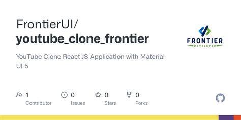 Github Frontieruiyoutubeclonefrontier Youtube Clone React Js